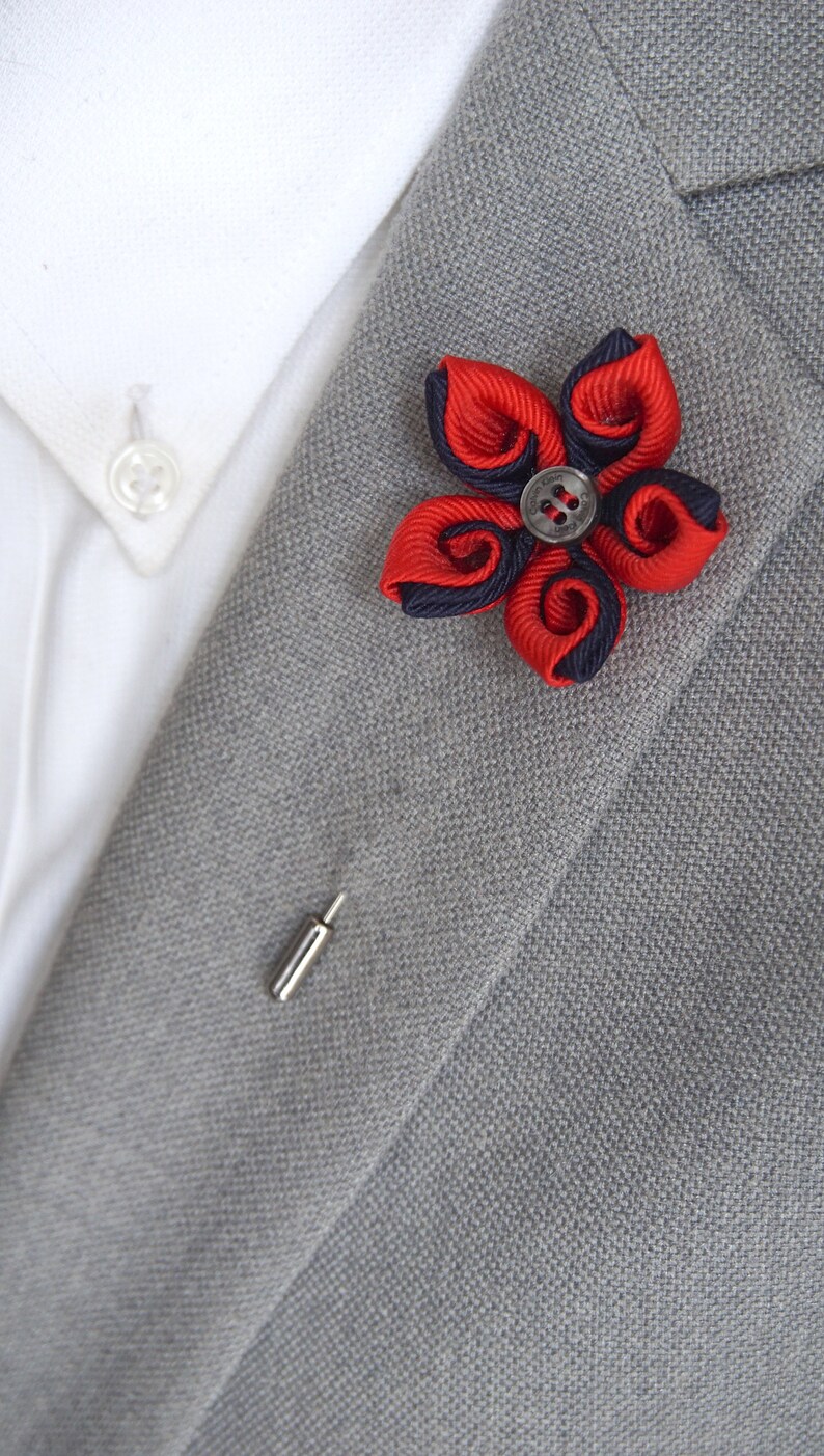 Handmade Flower Lapel Pin Lapel Flower Boutonniere | Etsy