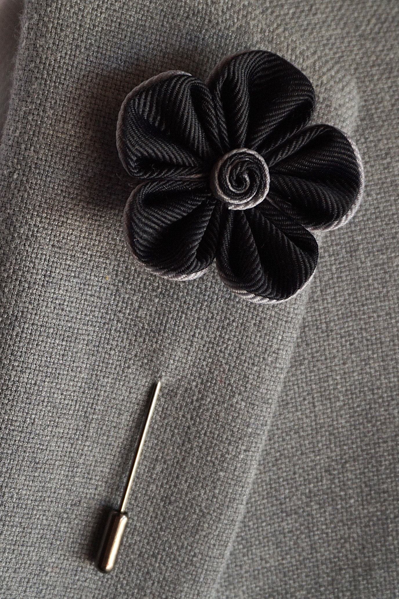 Handmade Flower Lapel Pin / Lapel Flower / Kanzashi Flower Pin / Flower ...