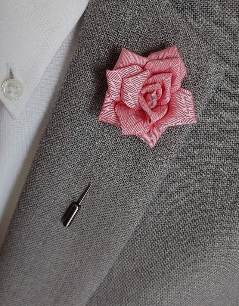 Handmade Rose Lapel Pin Boutonniere / Lapel Flower / | Etsy