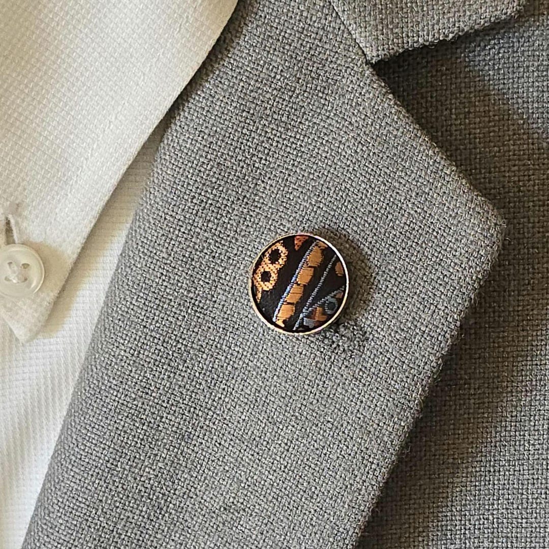 Round Lapel Buttonhole Pin - Suit Accessory - Men Lapel Pin - Circle ...