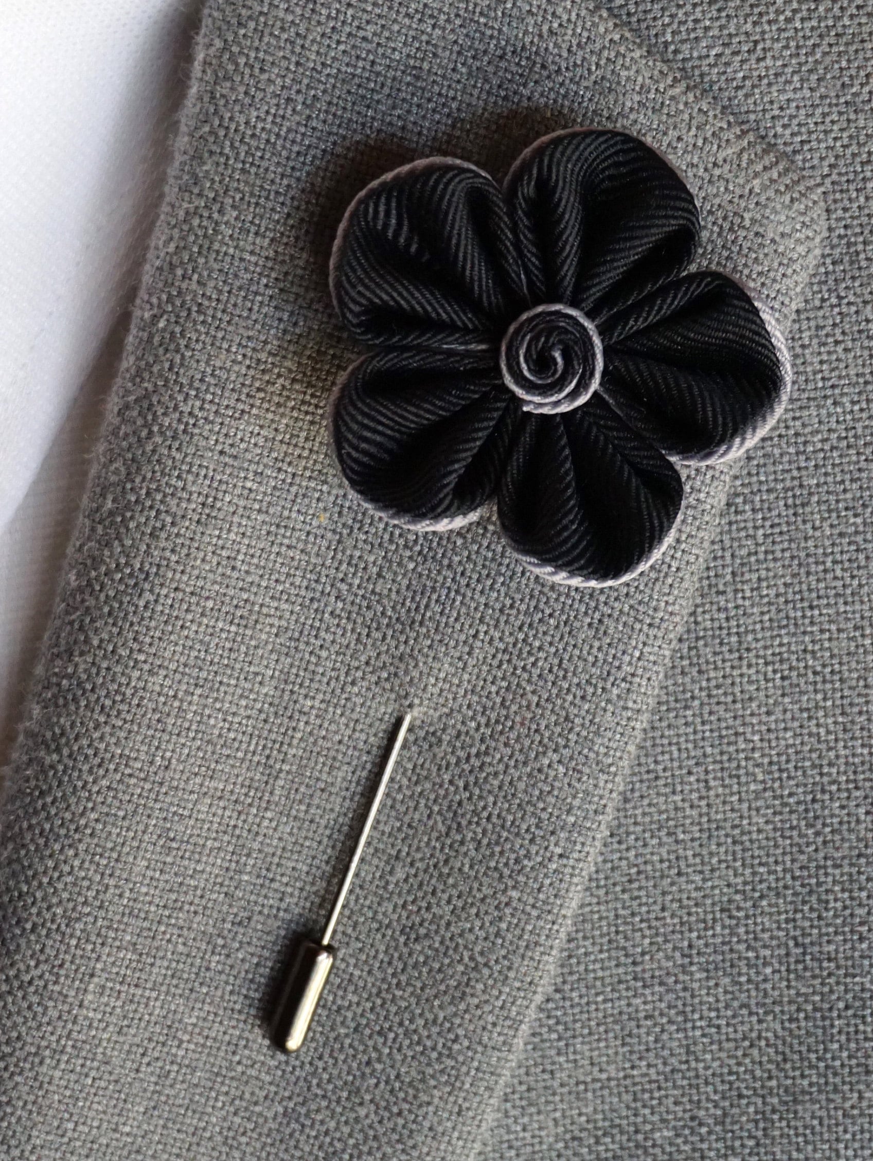 Handmade Flower Lapel Pin / Lapel Flower / Kanzashi Flower Pin / Flower ...