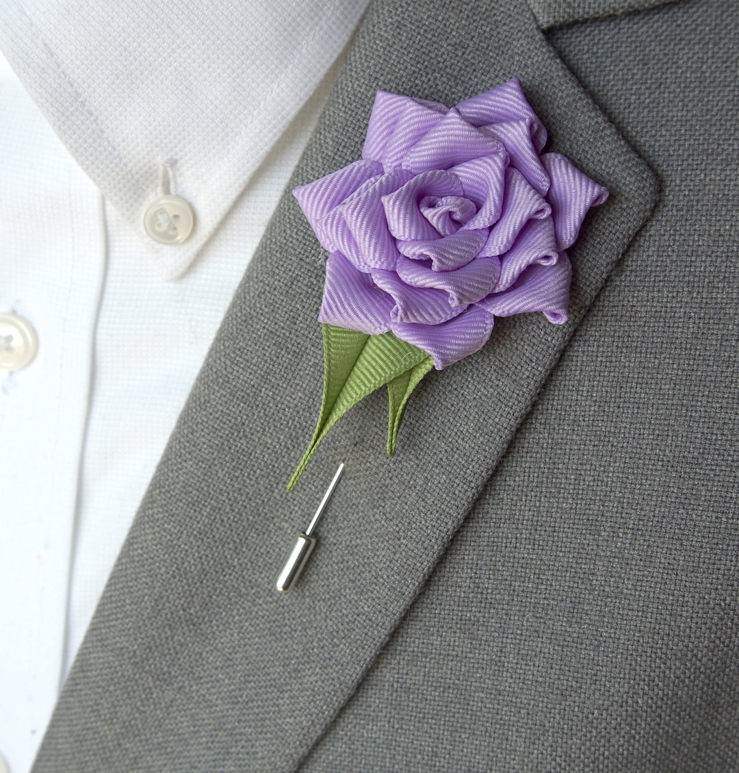 Large Rose Lapel Pin, Wedding Boutonniere, Flower Lapel Pin, Groomsmen ...