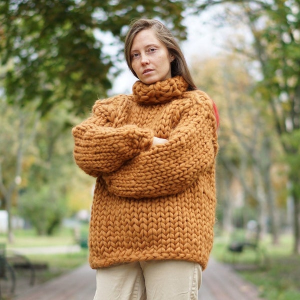 Chunky Knit Sweater - Etsy