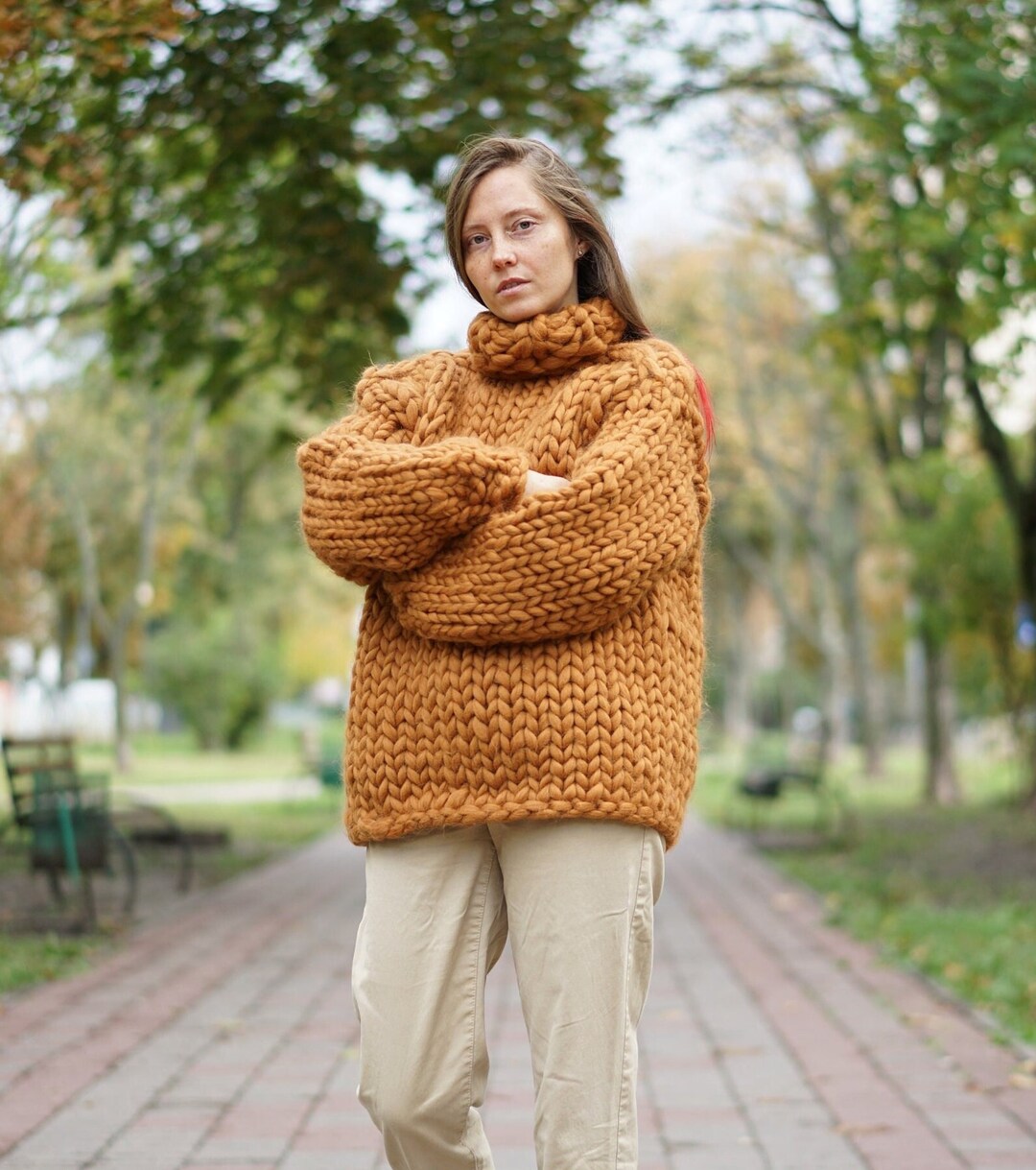 Casual Women's Sweater Women's Cozy Cashmere Blend Turtleneck Sweater ...