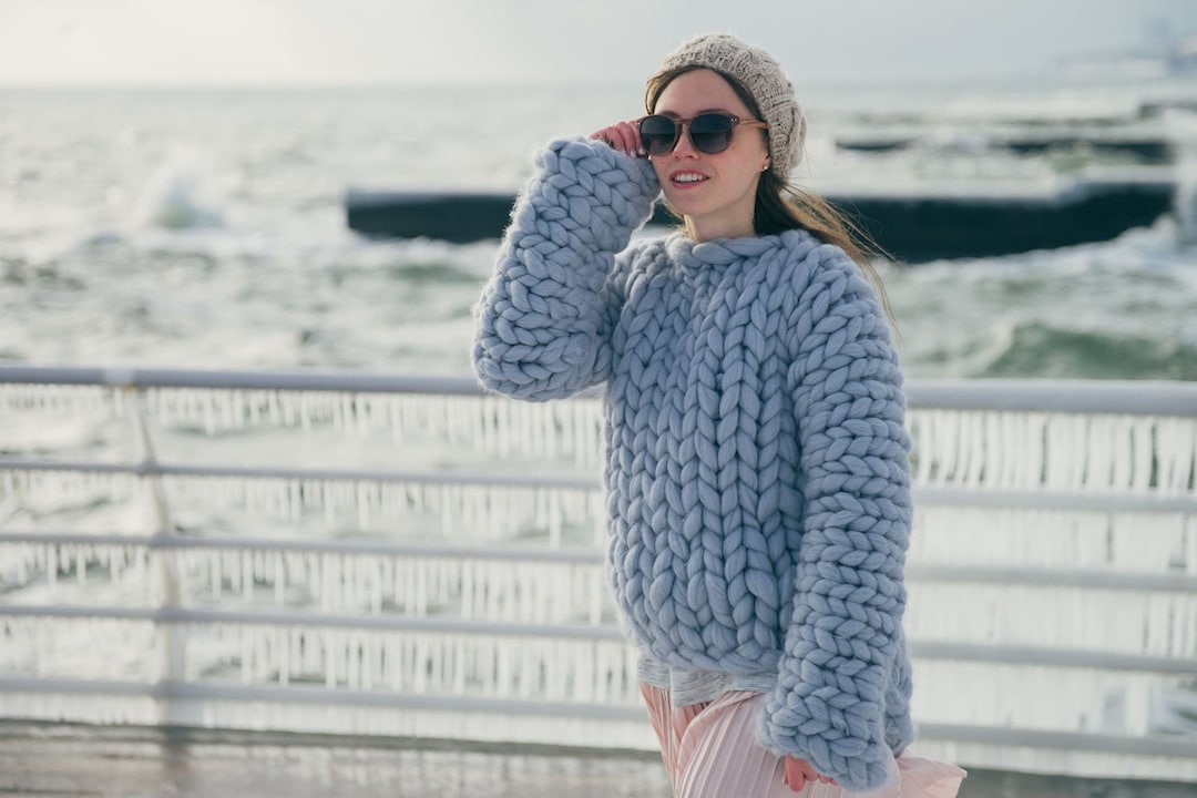 Oversized Sweater, Chunky Sweater, Hand Knit Sweater, Chunky Knit ...