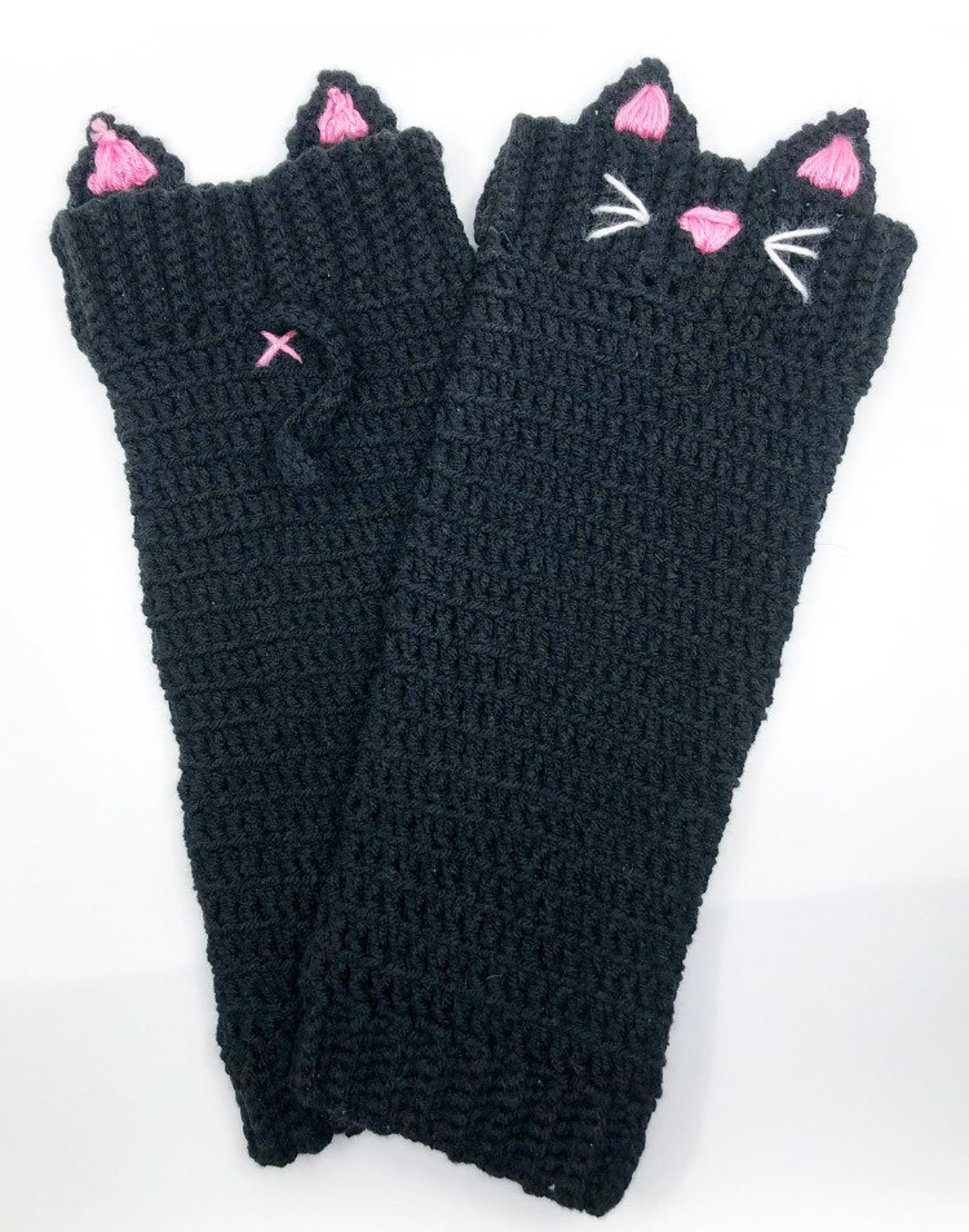 Meowtastic Kitty Leg Warmers Cute Kawaii Handmade Crochet PDF Pattern ...