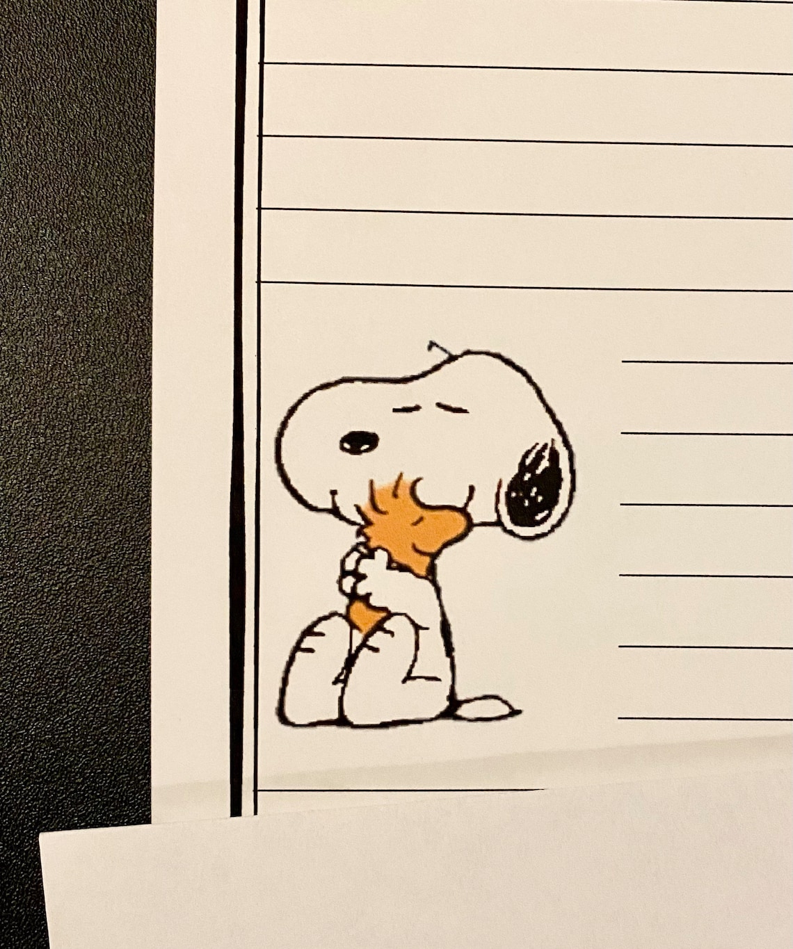 Lined Stationery Set Snoopy and Woodstock Stationary Writing - Etsy