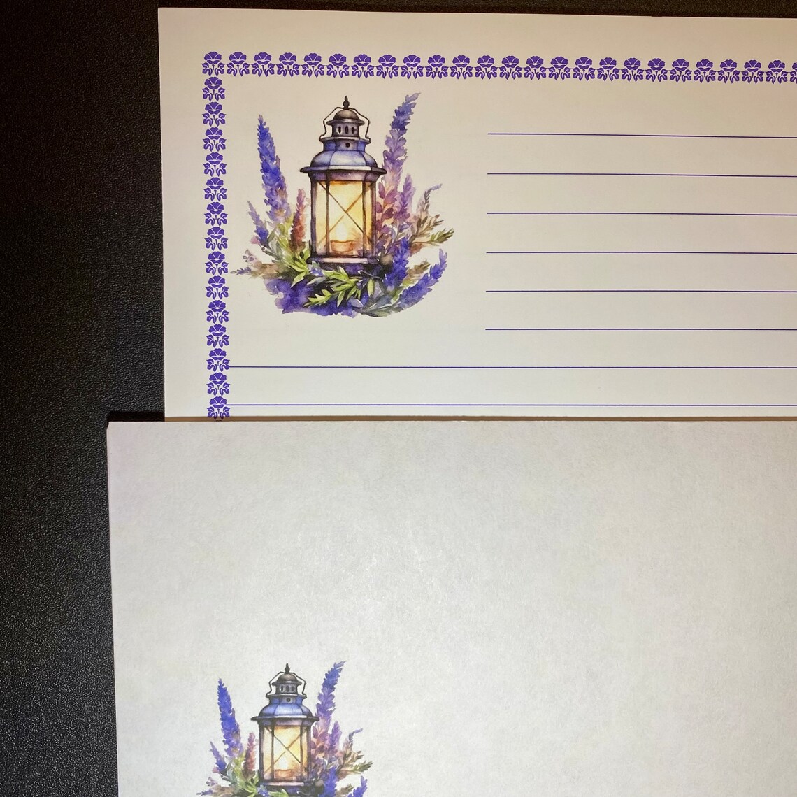 Lavender Lamp Stationery Set - Letter Writing Paper (12 Sheets 12 ...