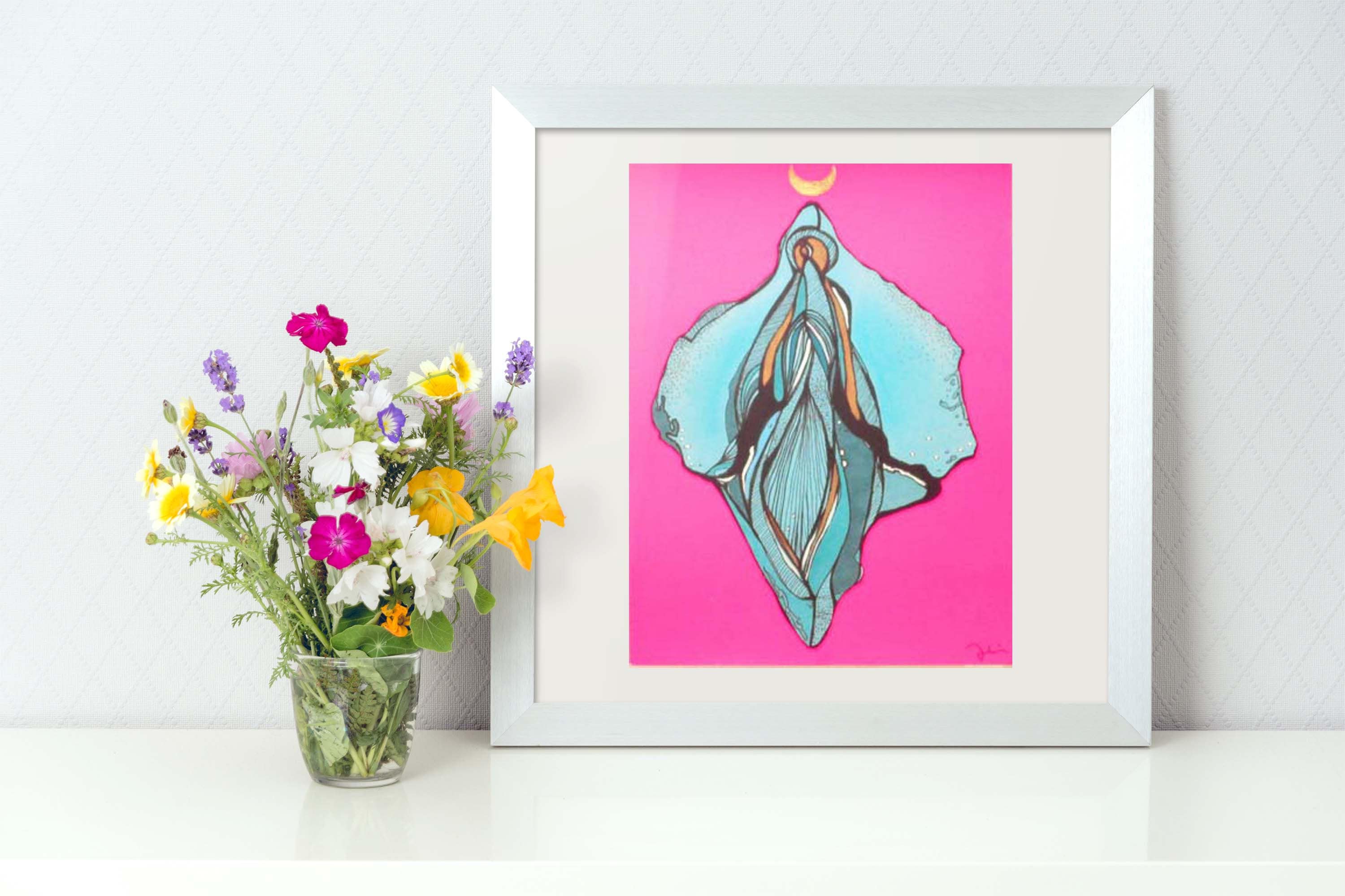 Vulva Vagina Labia Art Pussy Garden Diversity Painting Etsy