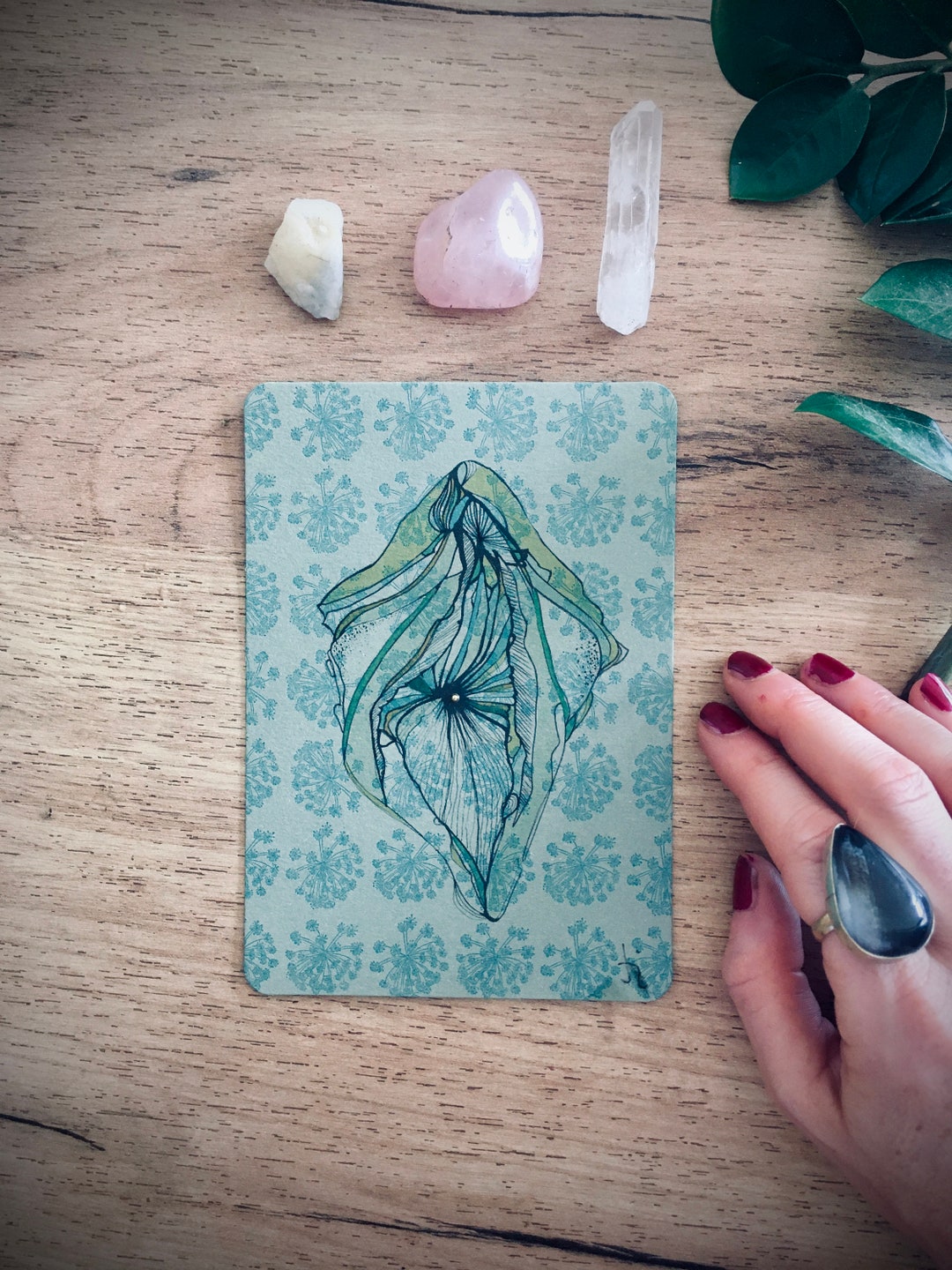 Vulva, Original Painting, Flower Card, Labia, Vagina Art, Pussy ...