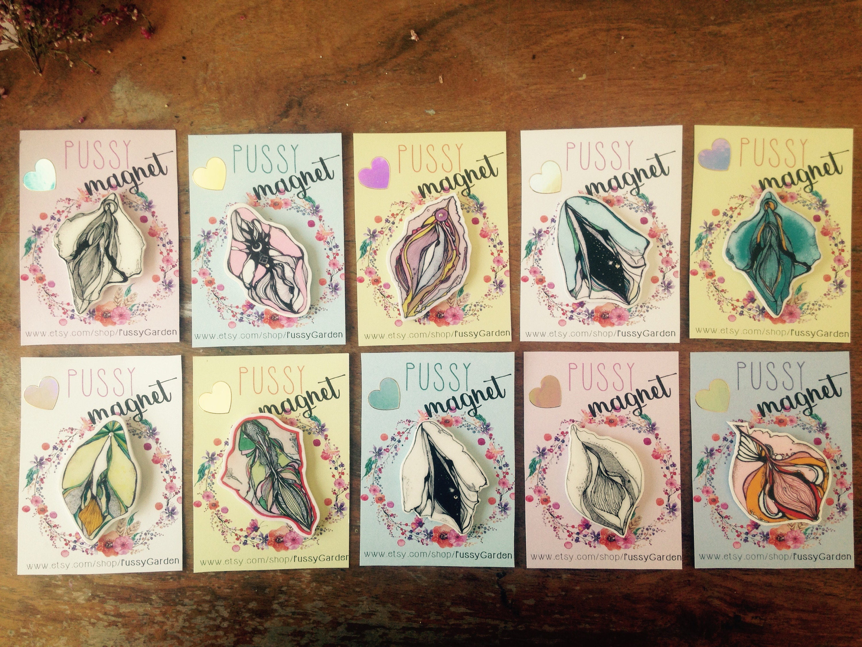 Vulva Magnet Pussy Magnet Decor Flower Magnet - Etsy