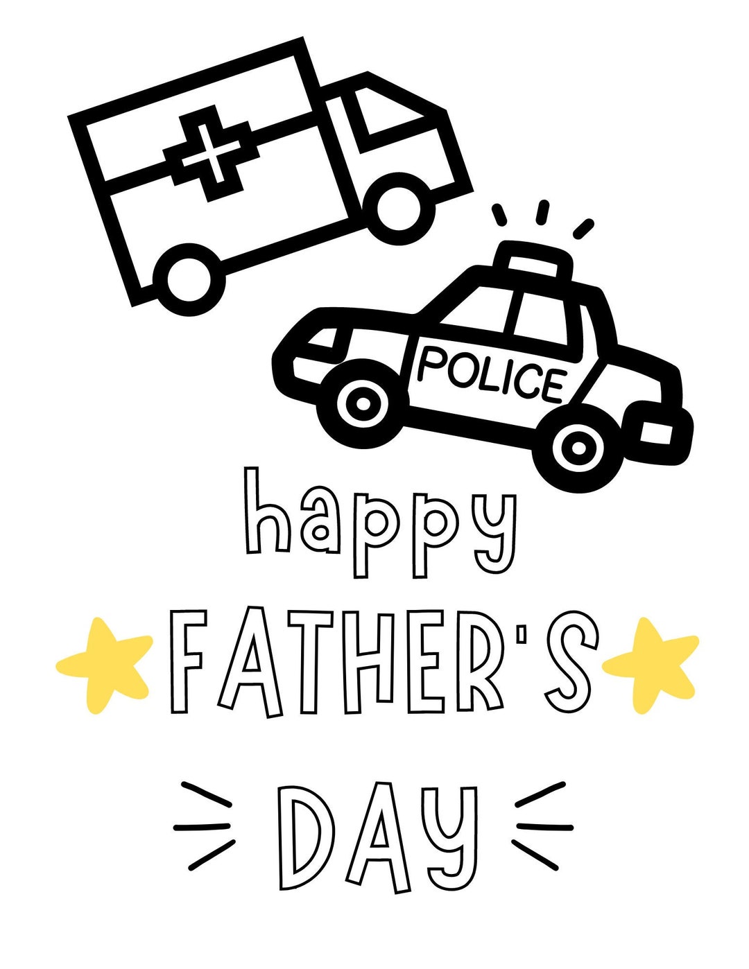 Fathers Day Coloring Page and Poem - Etsy