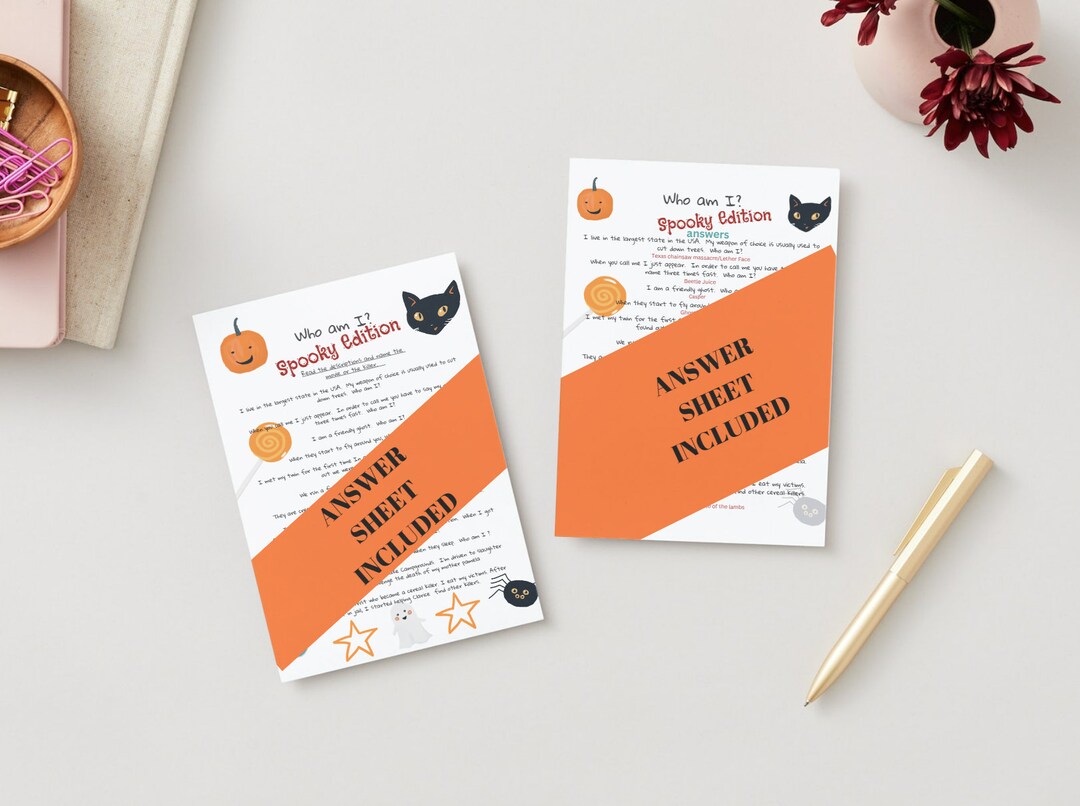 Dinner Party Games Who Am I? Halloween Edition Engaging Guessing Game ...