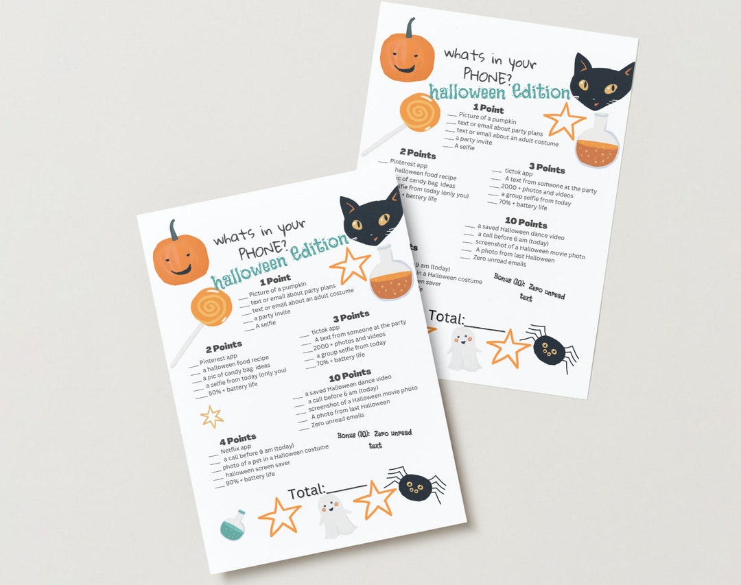Dinner Party Games Spooktacular Halloween Digital Party Game Bundle Fun ...
