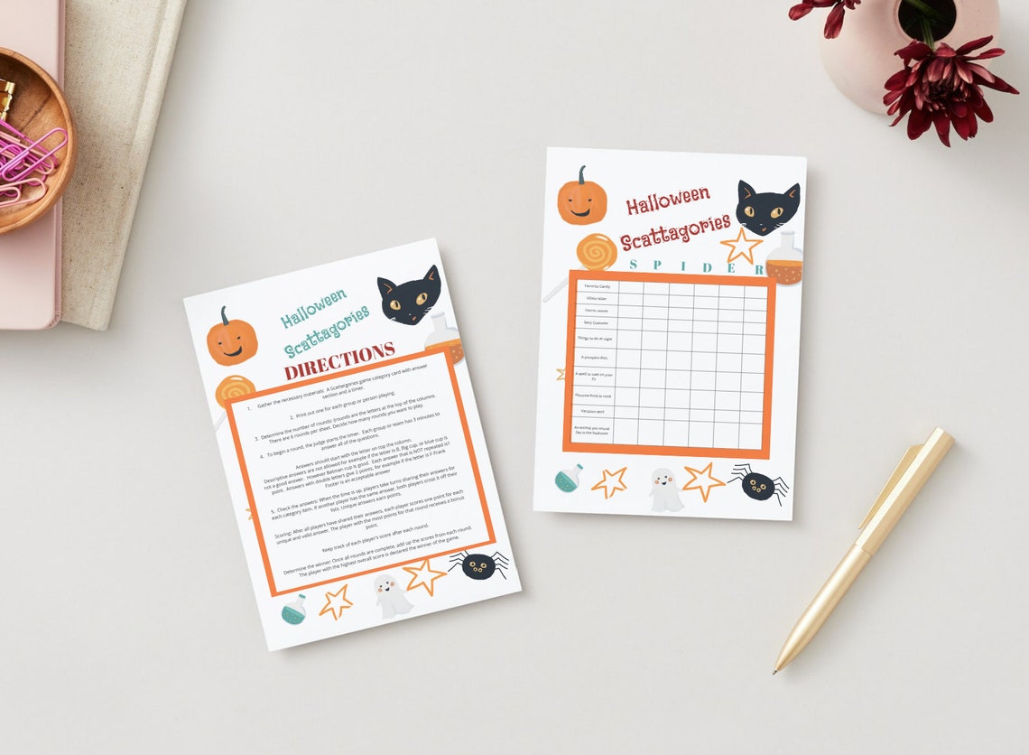 Dinner Party Games Spooktacular Halloween Digital Party Game - Etsy