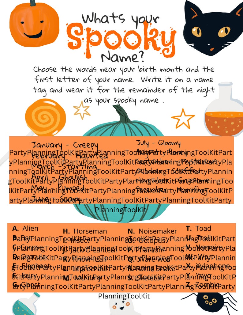 Dinner Party Games Spooky Names: Discover Your Spooky Alter Ego Fun ...