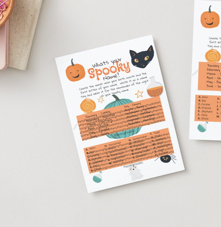 Dinner Party Games Spooktacular Halloween Digital Party Game Bundle Fun ...