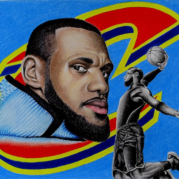 Nba Player Drawing - Etsy