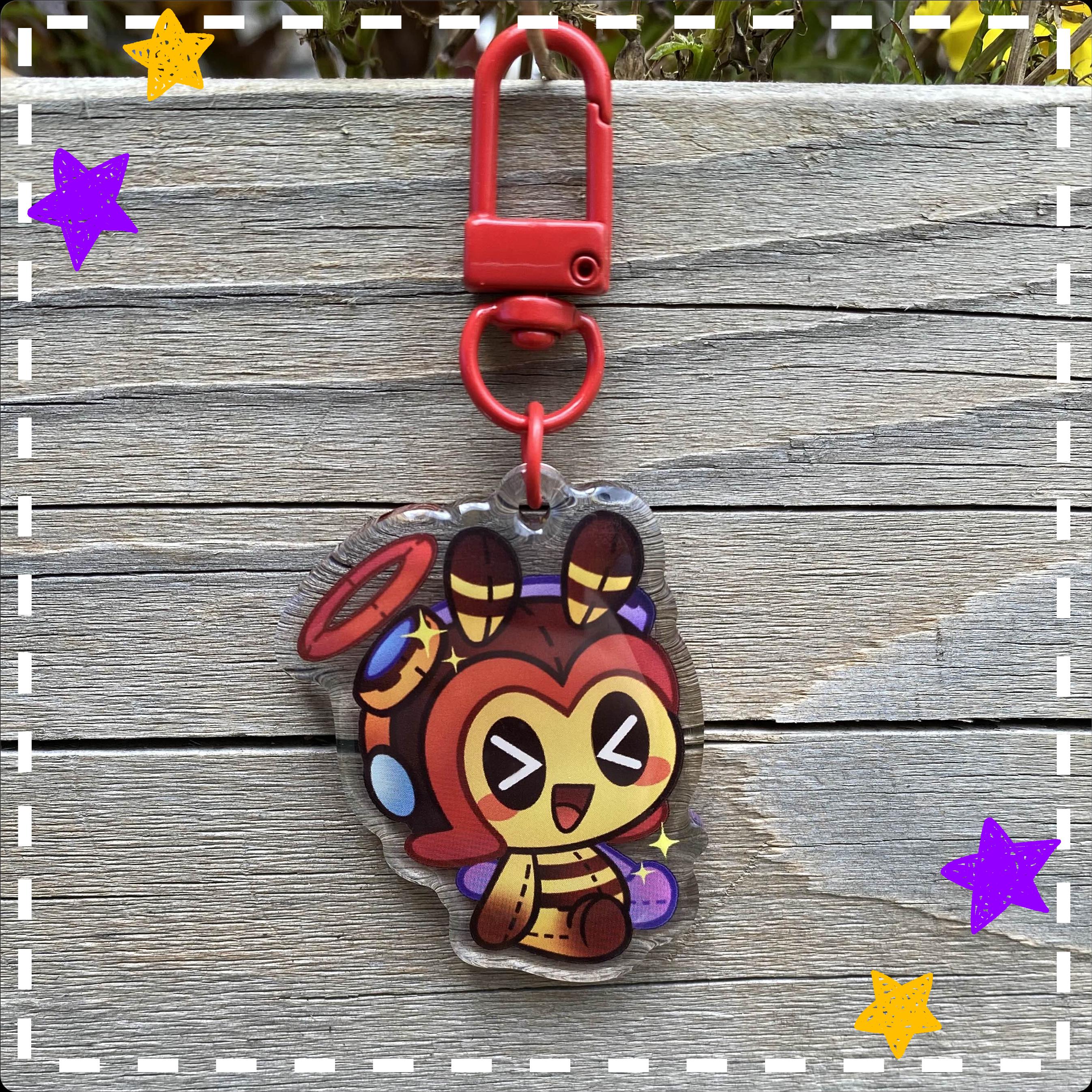 Knuckles, Espio, Vector and Charmy Chao Plush Acrylic Charm / Keychain ...