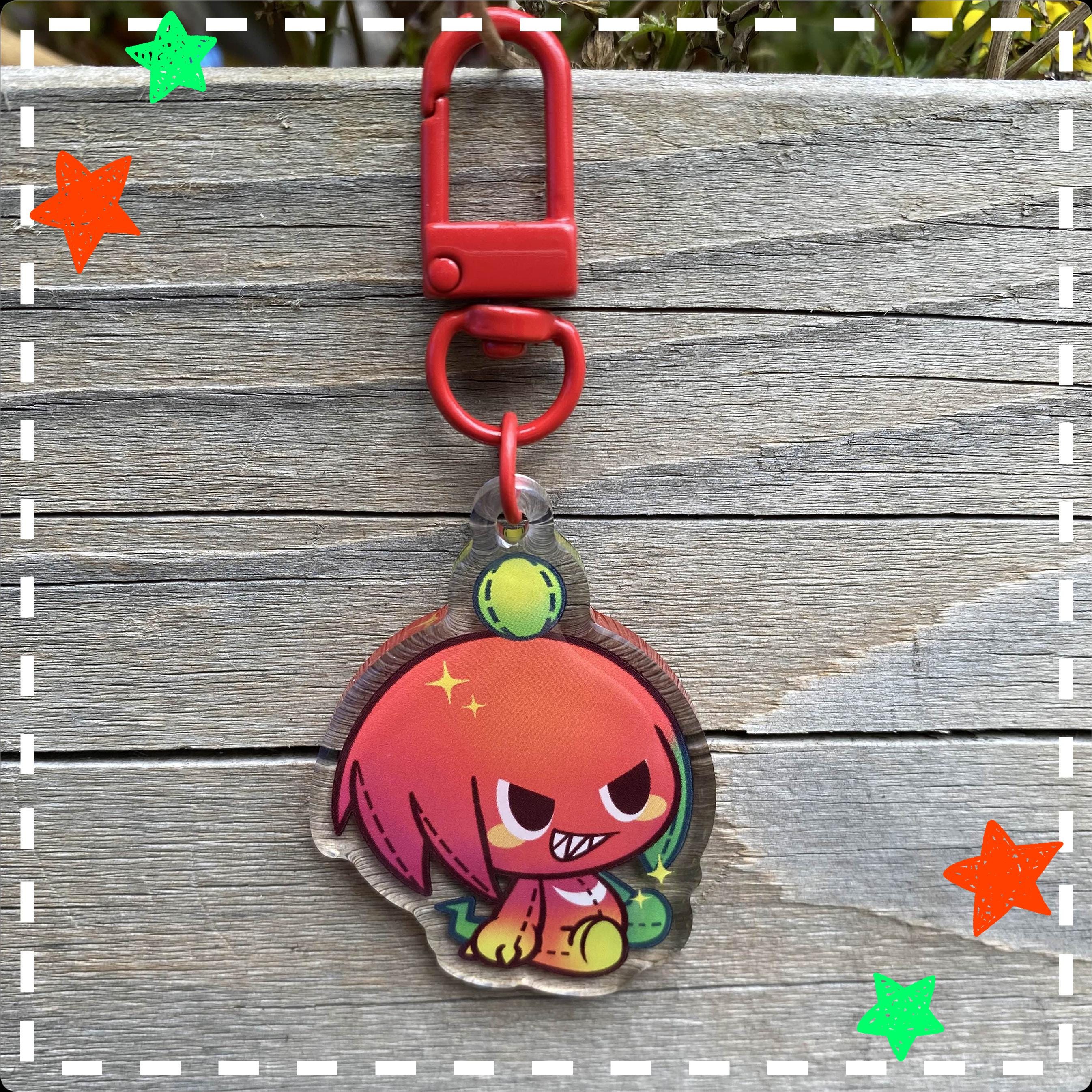 Knuckles, Espio, Vector and Charmy Chao Plush Acrylic Charm / Keychain ...