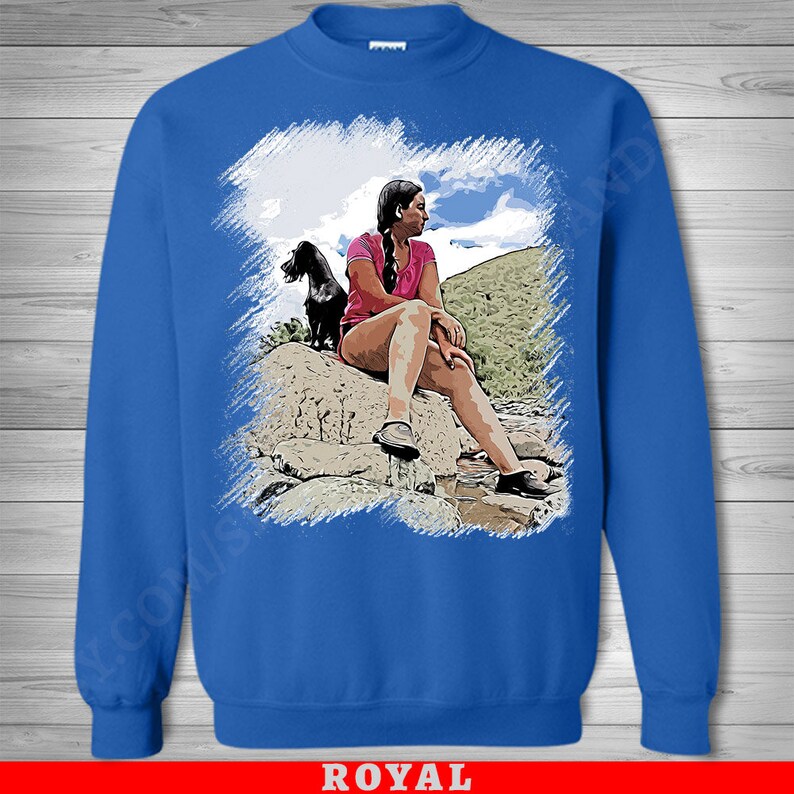 Custom Photo Sweatshirt Personalized Sketch Sweater Your Own - Etsy