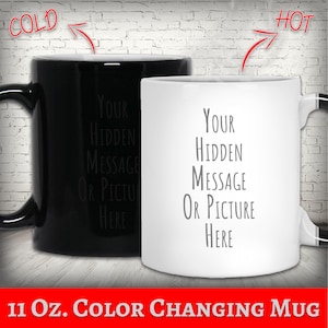 Personalized Hidden Message Magic Coffee Mug Secret Message Color ...