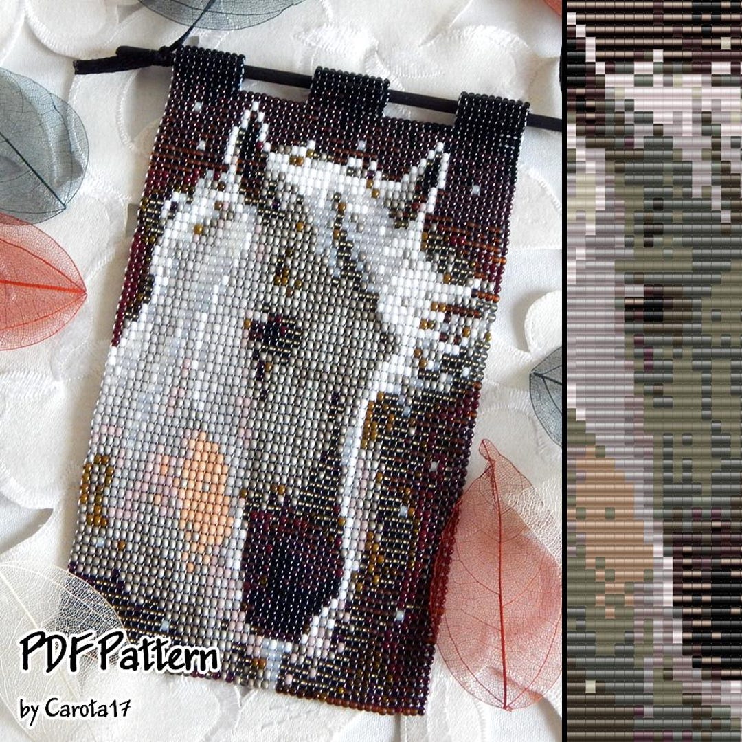 PDF Pattern Diagram Hoss Bead Painting White Horse Beaded Picture Do It ...