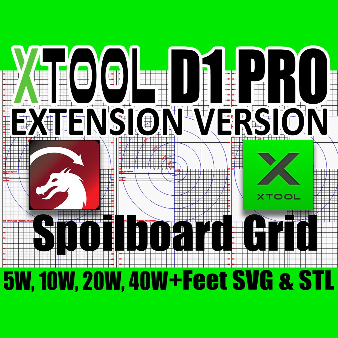 Xtool D1 Pro EXTENSION Grid/feet/lightburn/xtool Creative Space Files ...