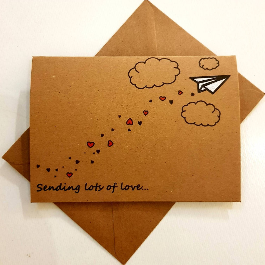 Handmade Sending Love Card - A Note to Say - Unique Love Card - Sweet ...