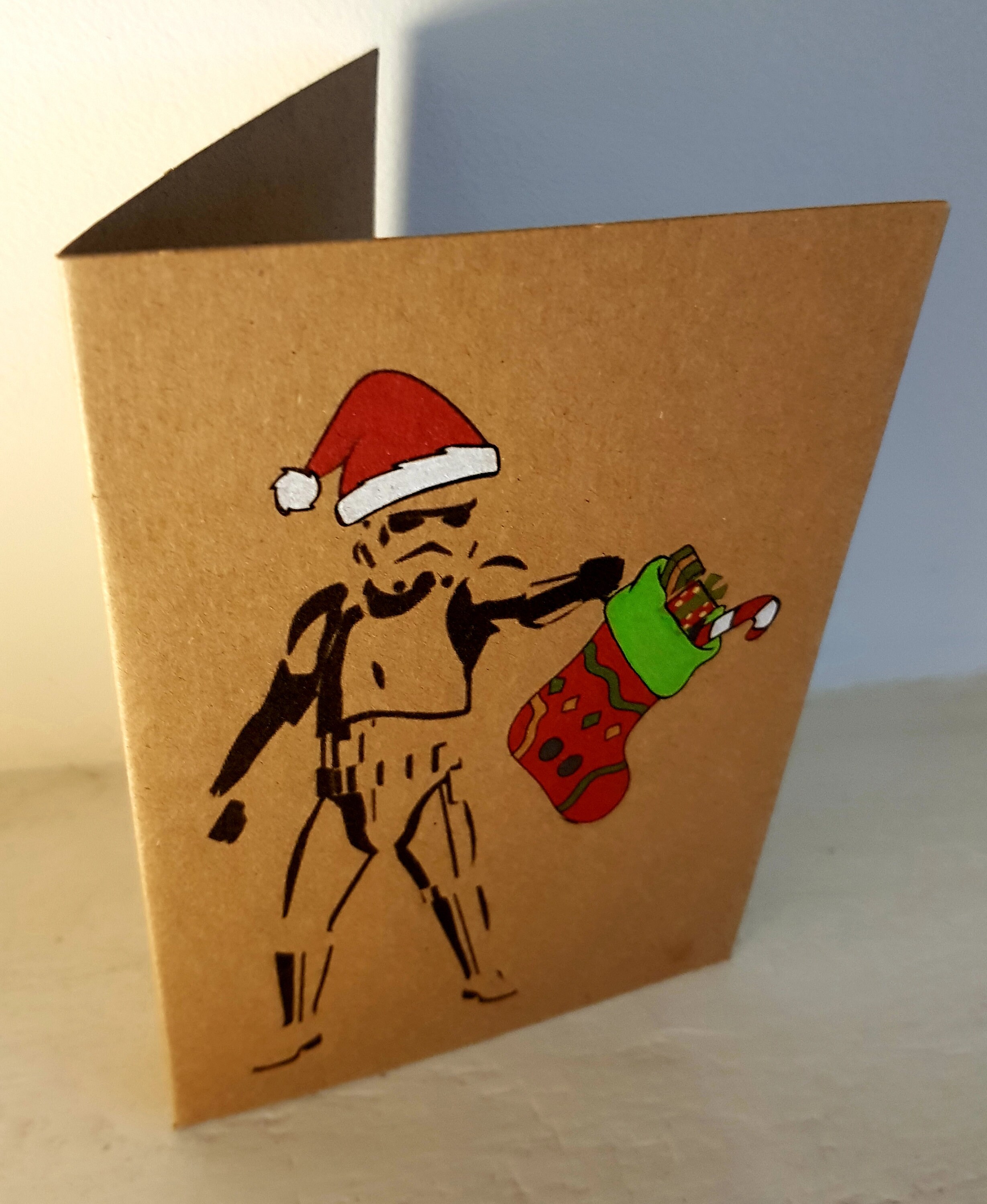 Handmade Stormtrooper Christmas Card Unique Star Wars Card | Etsy