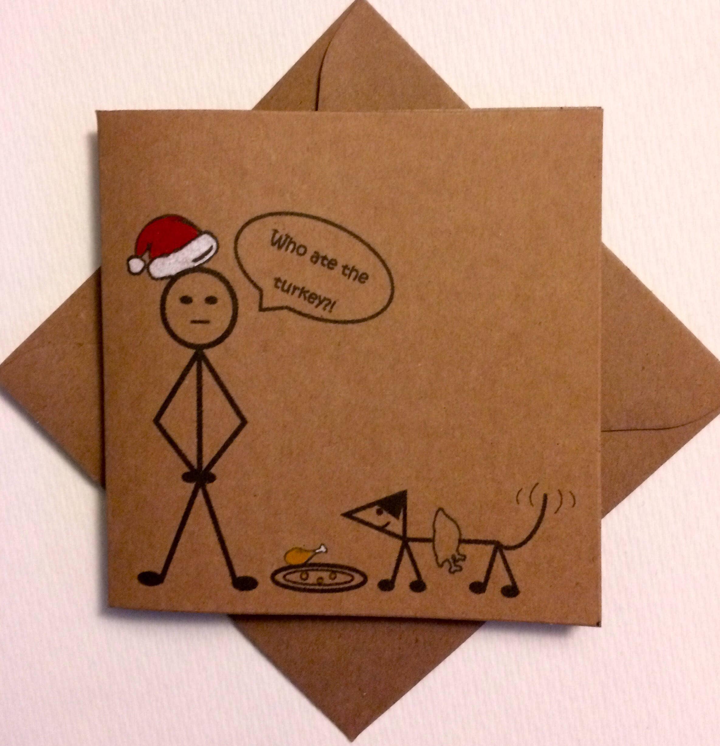 Set of 4 Unique Christmas Cards Funny Christmas Cards | Etsy