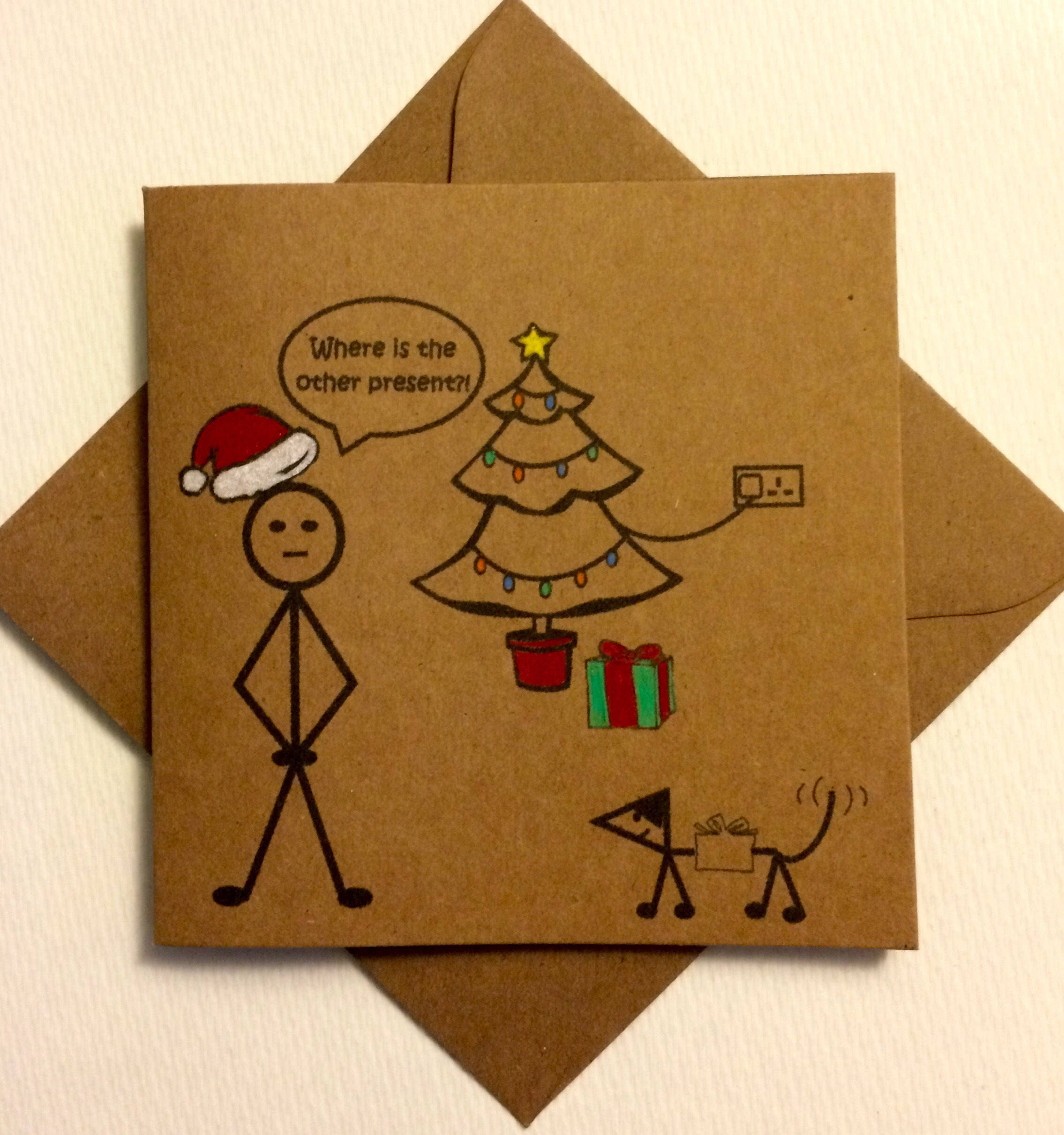 Set of 4 Unique Christmas Cards Funny Christmas Cards | Etsy