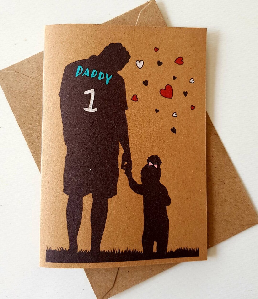 Handmade Card for Black Daddy - Number One Daddy - Unique Black Father ...