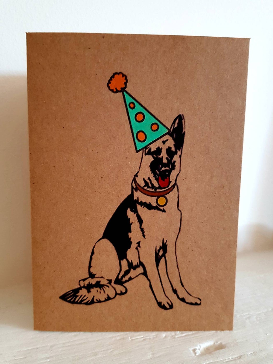 Handmade German Shepherd Birthday Card Cute Dog Card - Etsy