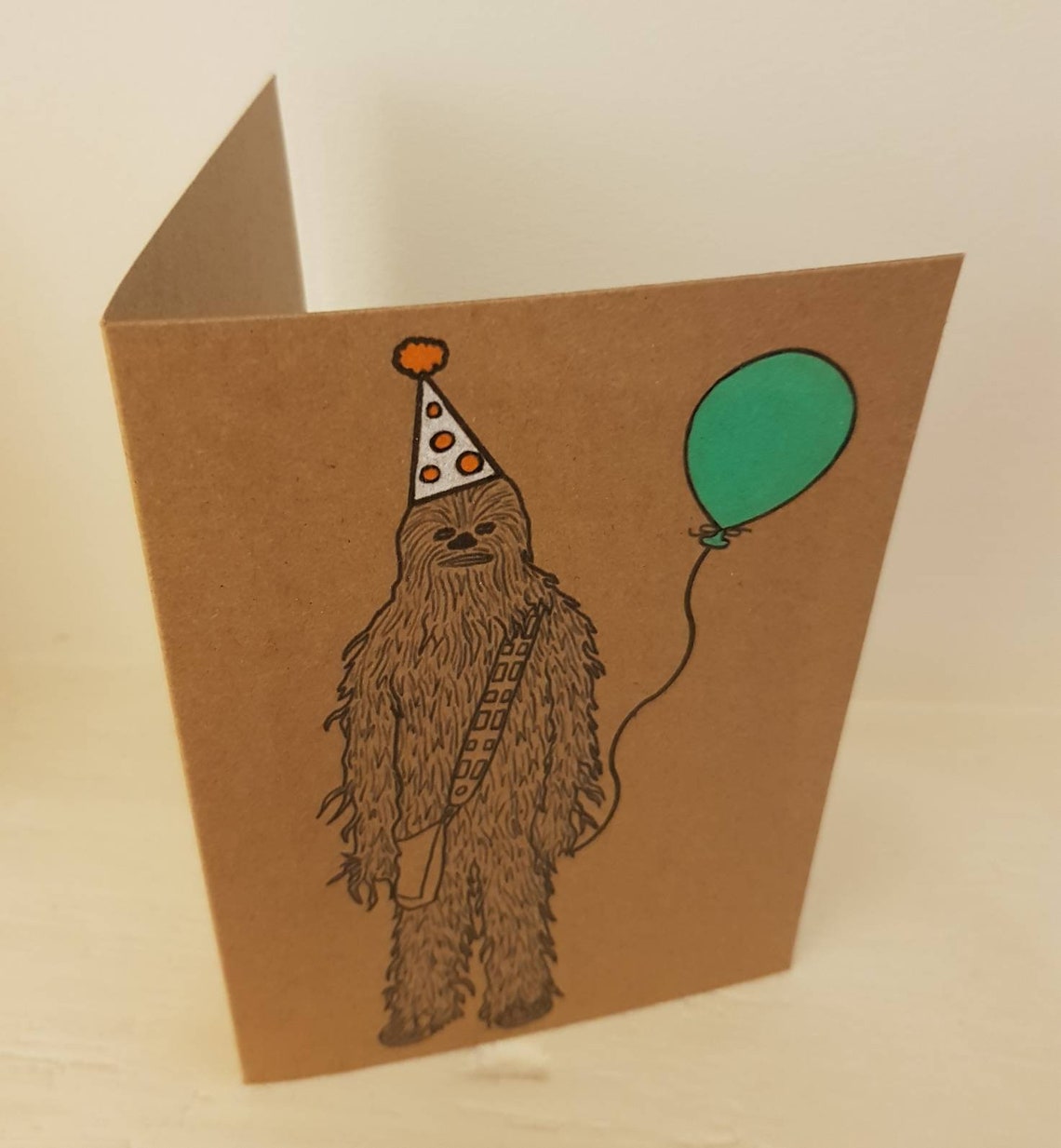 Handmade Chewbacca Birthday Card Unique Star Wars Card | Etsy