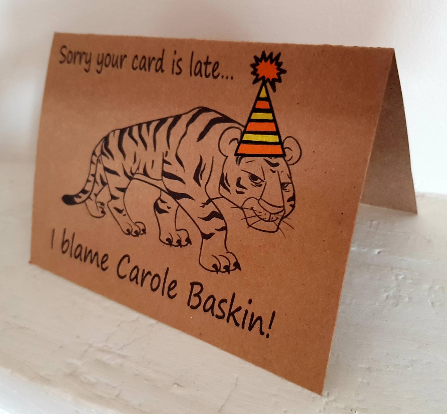 Handmade Tiger King Birthday Card Blame Carole Baskin | Etsy