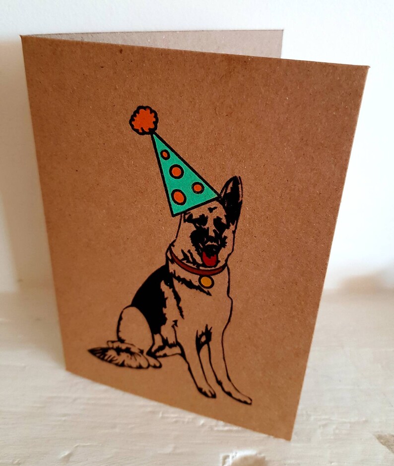 Handmade German Shepherd Birthday Card Cute Dog Card - Etsy