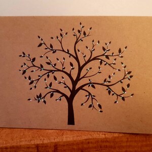 Handmade Sympathy Card Delicate Tree Design Beautiful Blossom Unique ...