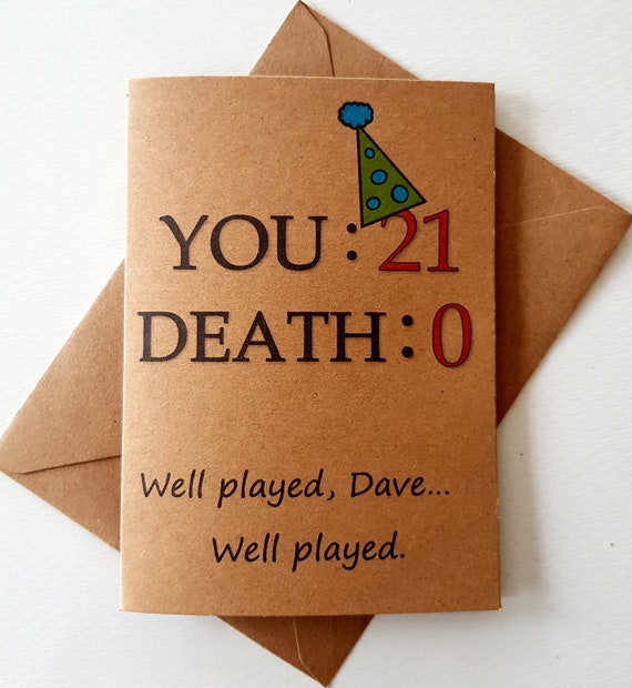 Handmade Funny Birthday Card Unique Gamer Card Funny Card | Etsy