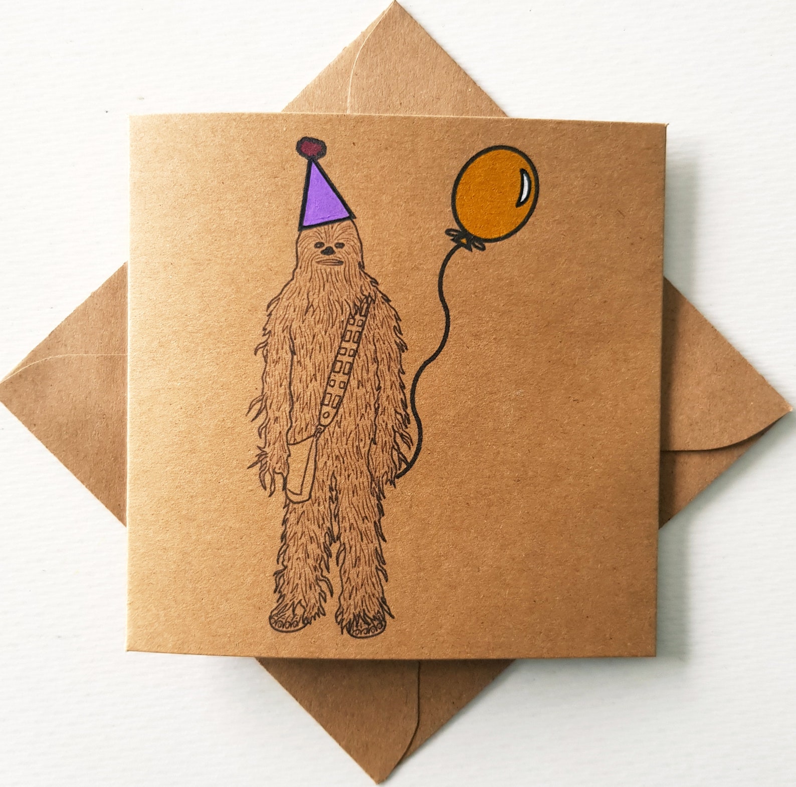 Set of 4 Unique Birthday Cards Funny Star Wars Cards | Etsy