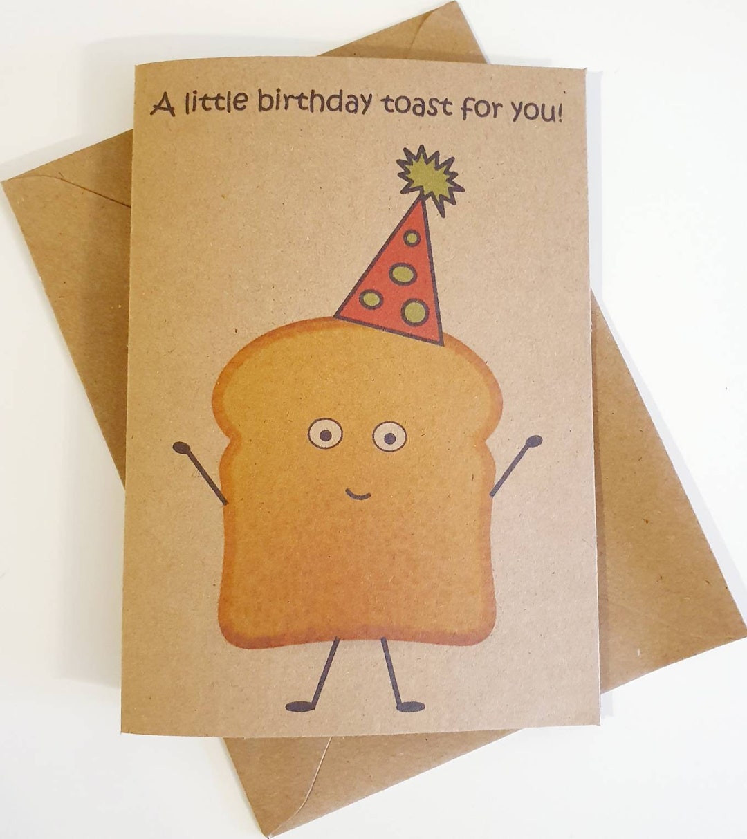 Handmade Funny Birthday Card - Unique Silly Card - Funny Birthday Toast ...