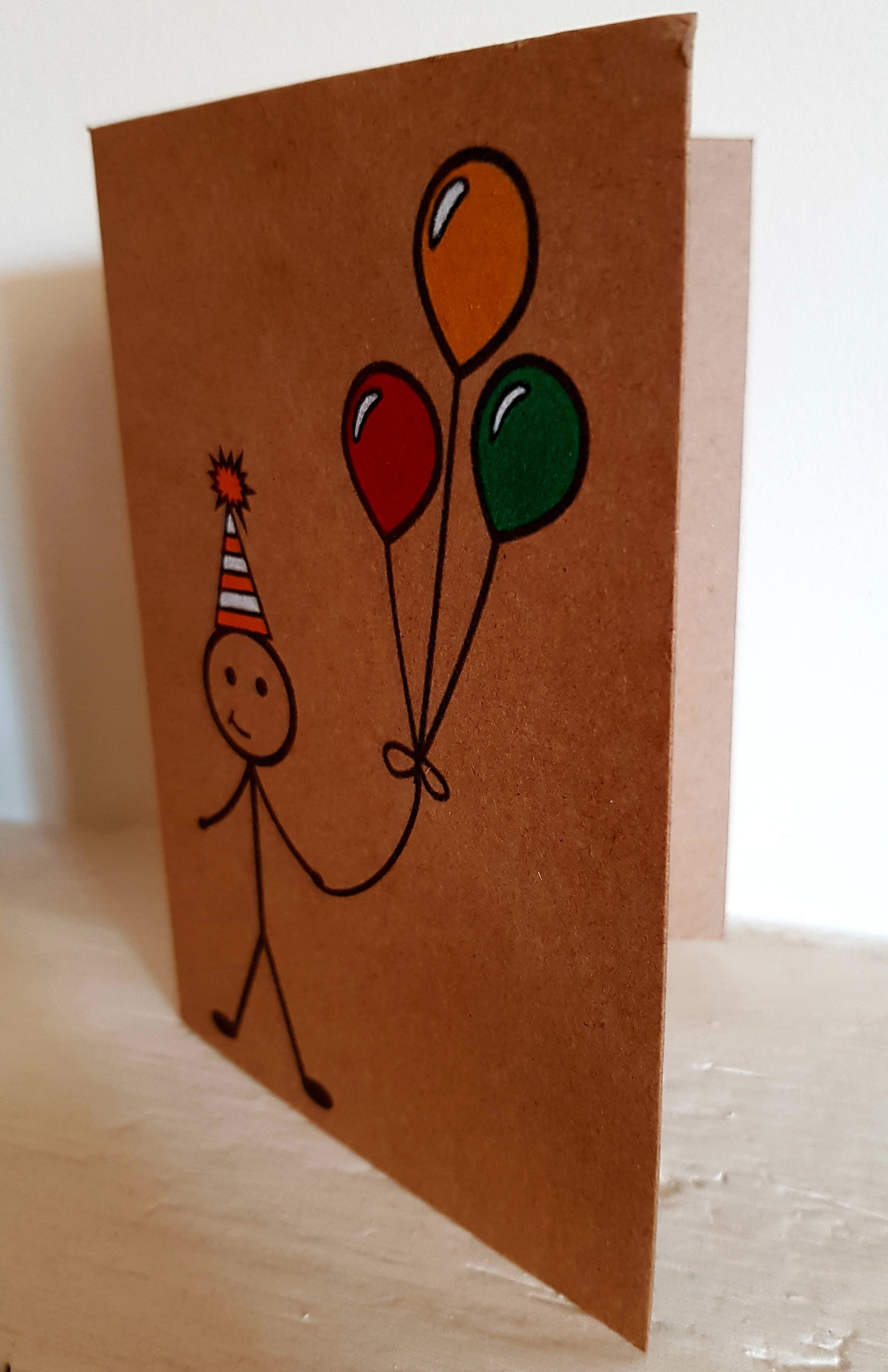 Handmade Stickman Birthday Card Unique Stickman Card - Etsy