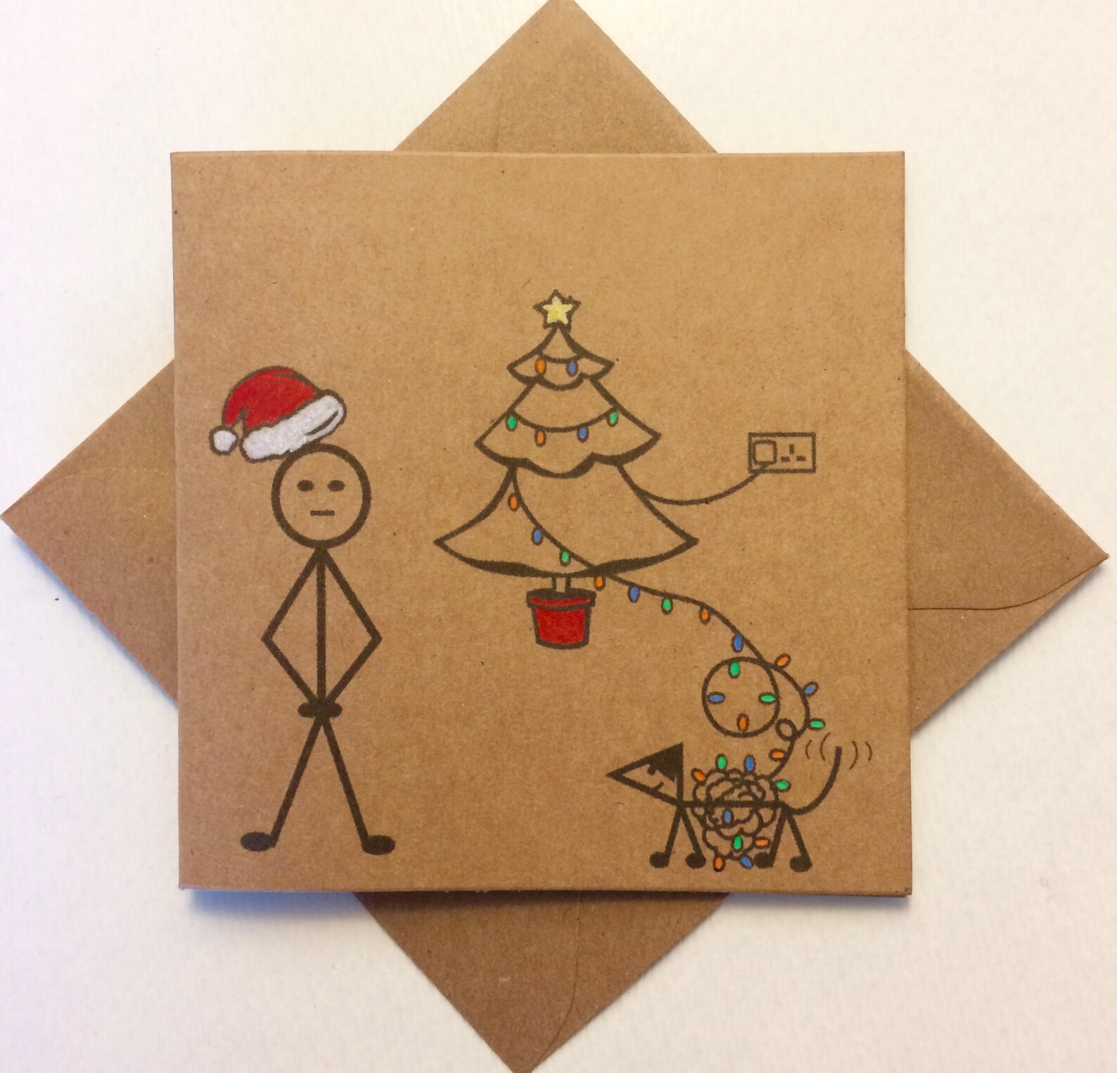 Set of 4 Unique Christmas Cards Funny Christmas Cards | Etsy
