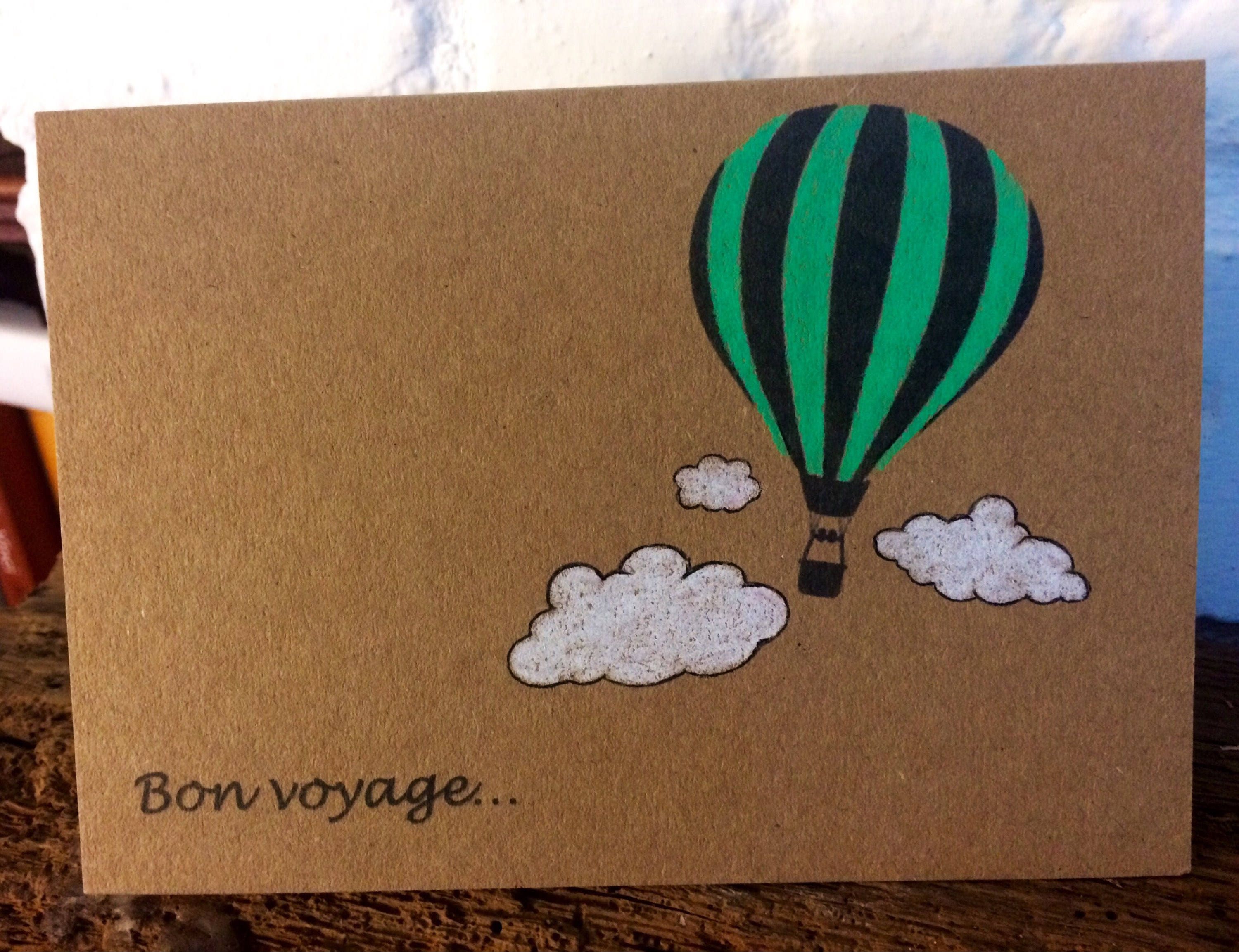 Handmade Bon Voyage Card Unique Good Luck Card Best Wishes - Etsy UK