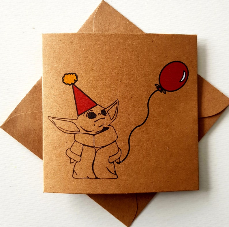 Set of 4 Unique Birthday Cards Funny Star Wars Cards | Etsy