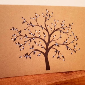 Handmade Sympathy Card Delicate Tree Design Beautiful Blossom Unique ...