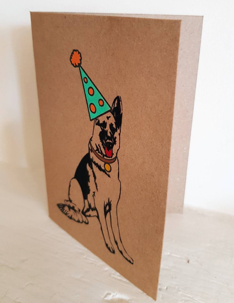 Handmade German Shepherd Birthday Card Cute Dog Card - Etsy