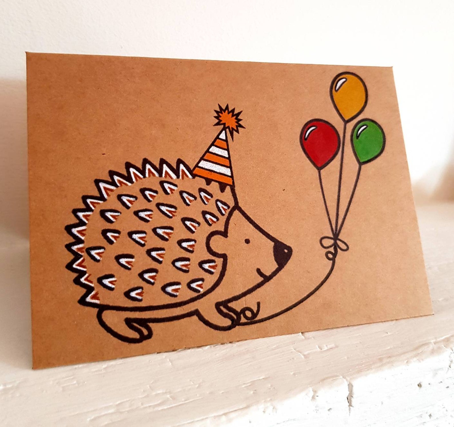 Handmade Hedgehog Birthday Card Sweet Hedgehog Card - Etsy