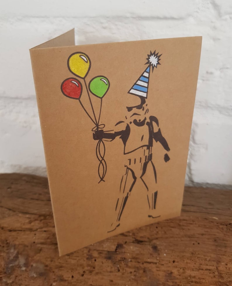 Handmade Stormtrooper Birthday Card Unique Star Wars Card - Etsy UK