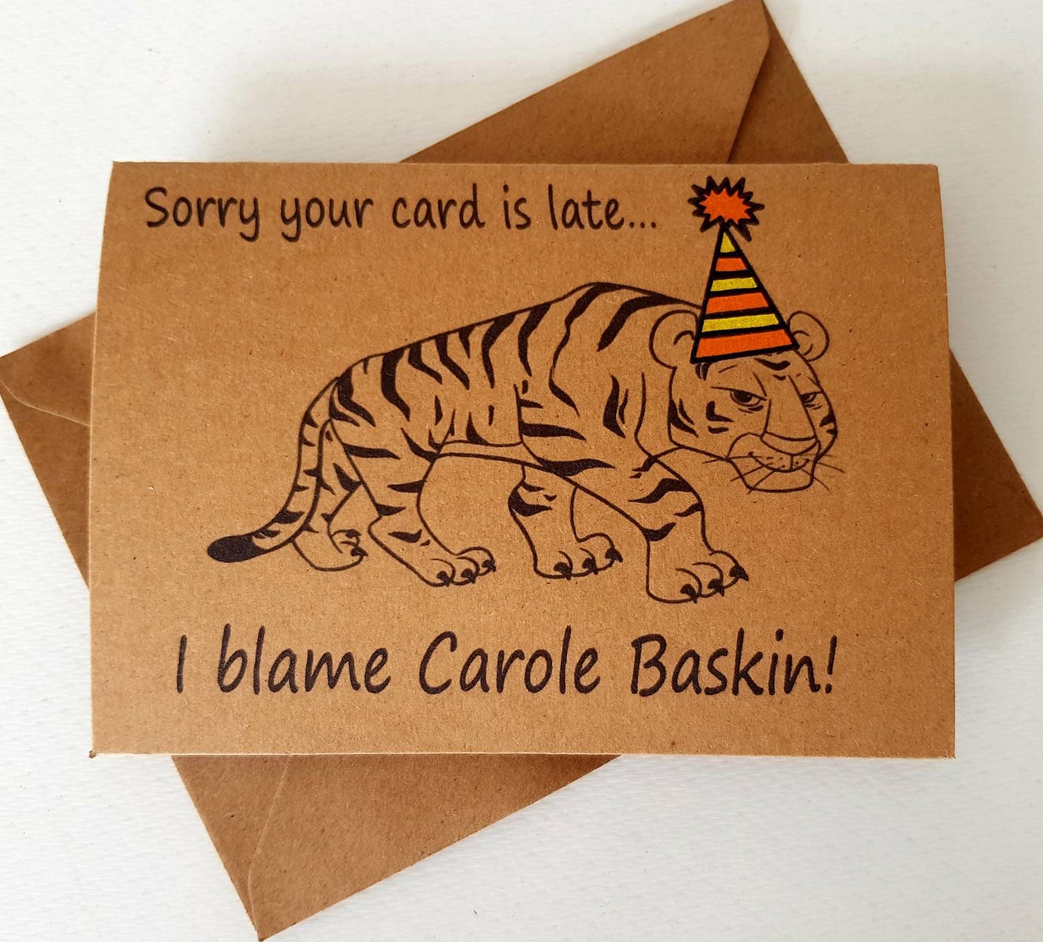 Handmade Tiger King Birthday Card Blame Carole Baskin | Etsy